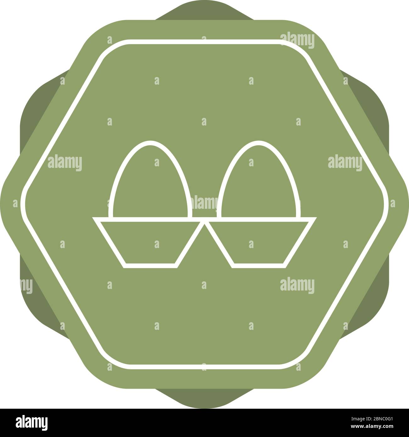 Beautiful Eggs Line Vector Icon Stock Vector Image & Art - Alamy