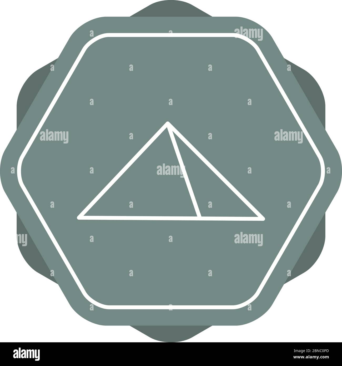 Beautiful pyramid Line Vector Icon Stock Vector Image & Art - Alamy