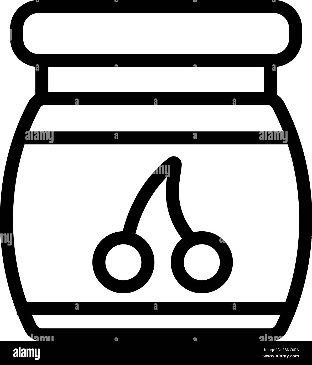 canned cherry jam icon vector outline illustration Stock Vector Image ...