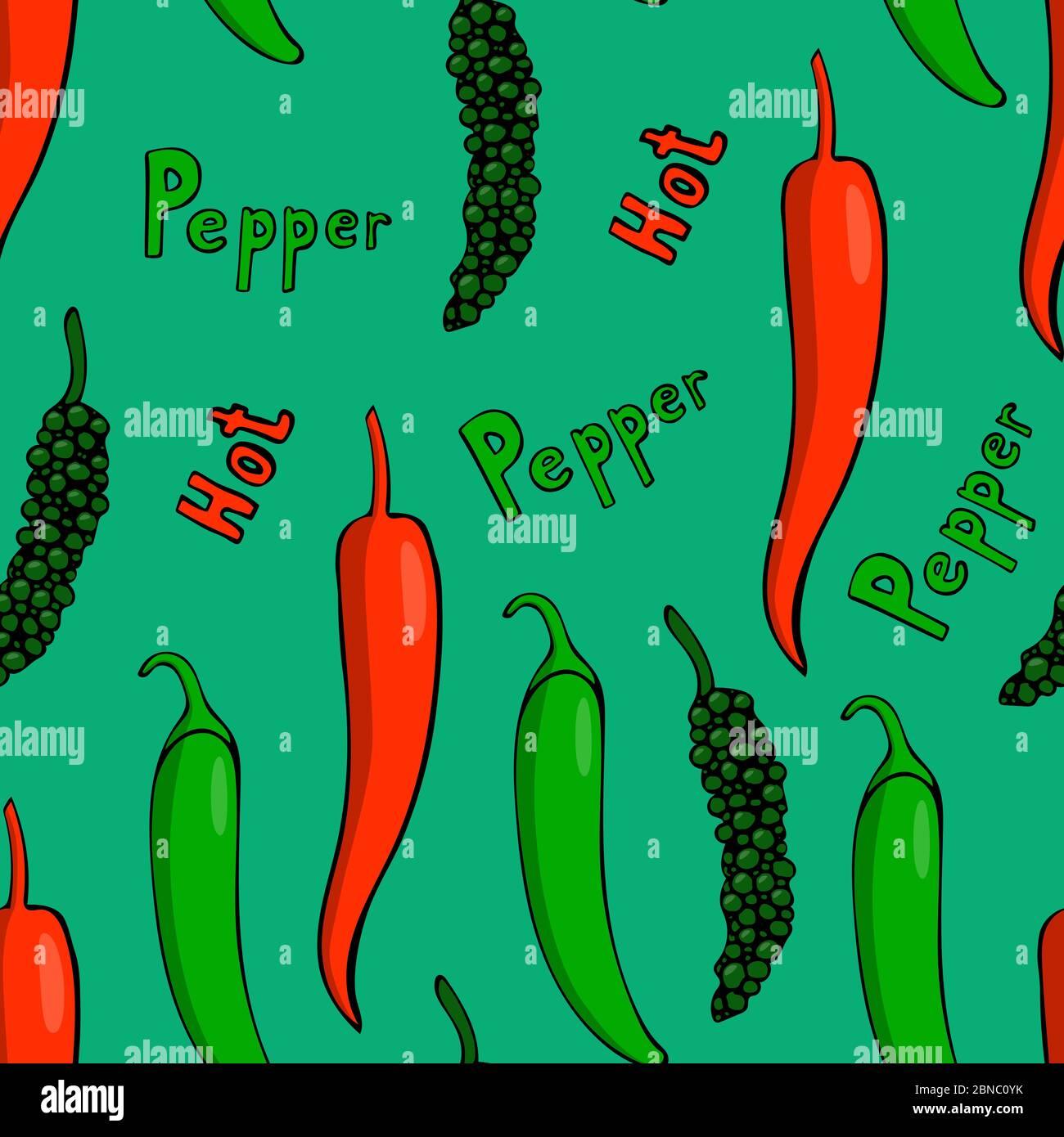 Chili seamless pattern Stock Vector Images - Alamy