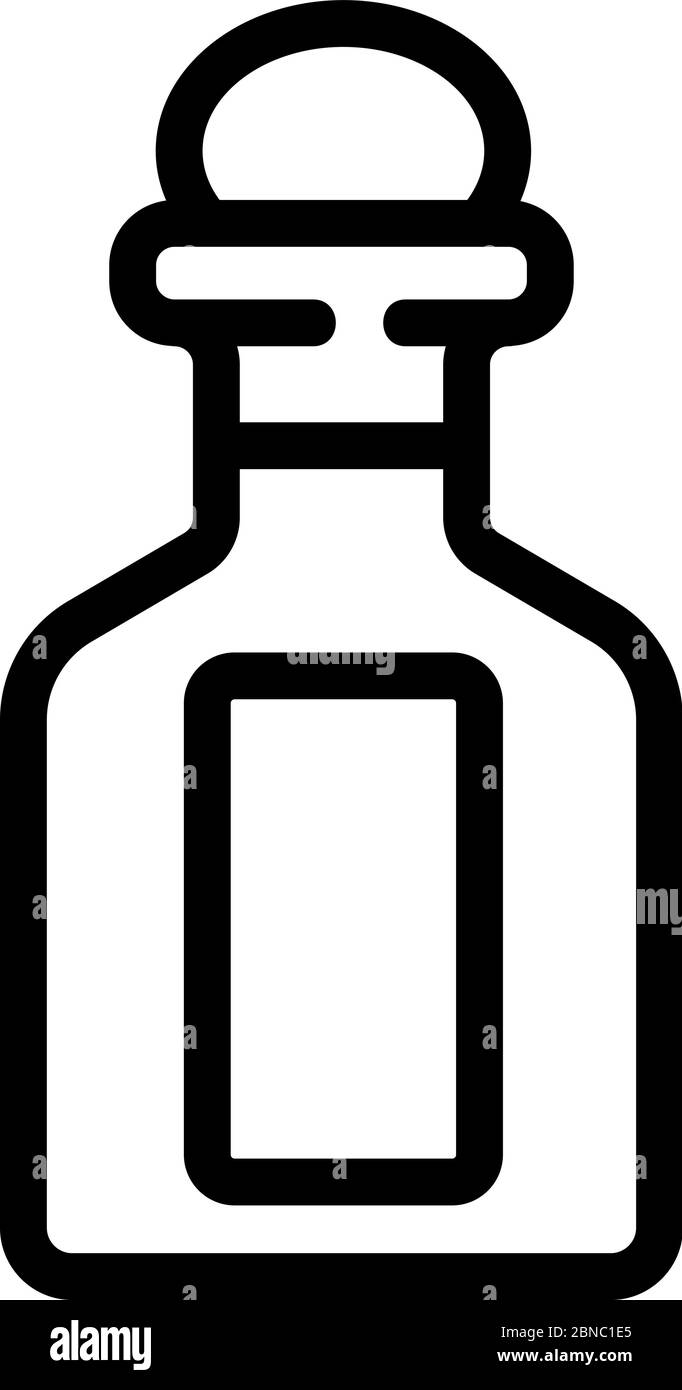 jar of oils with liquid icon vector outline illustration Stock Vector ...