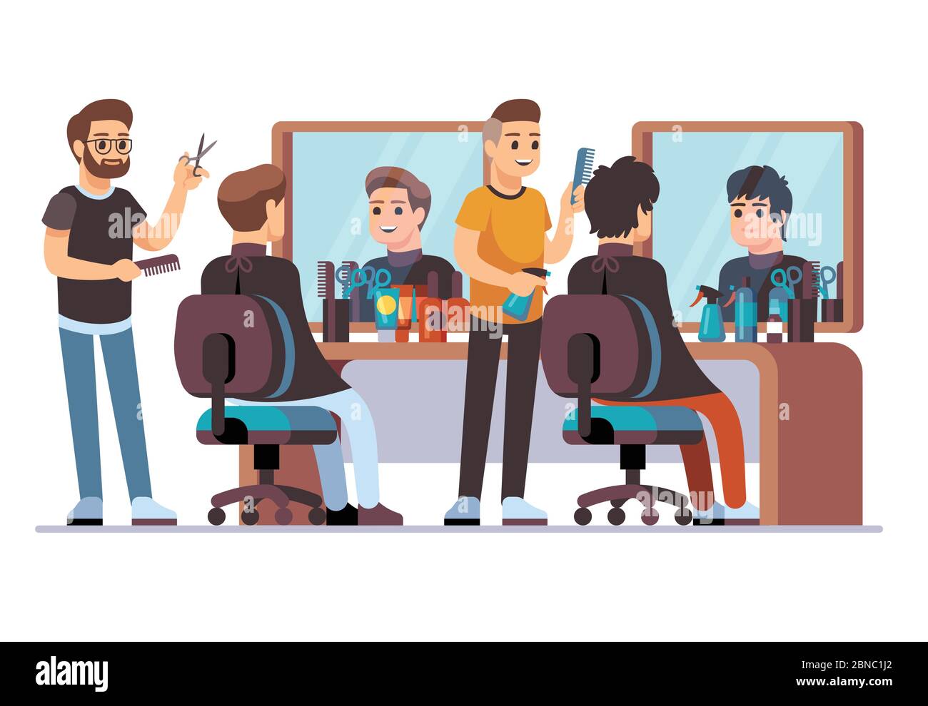 Barbershop service professional barber Stock Vector Images - Alamy