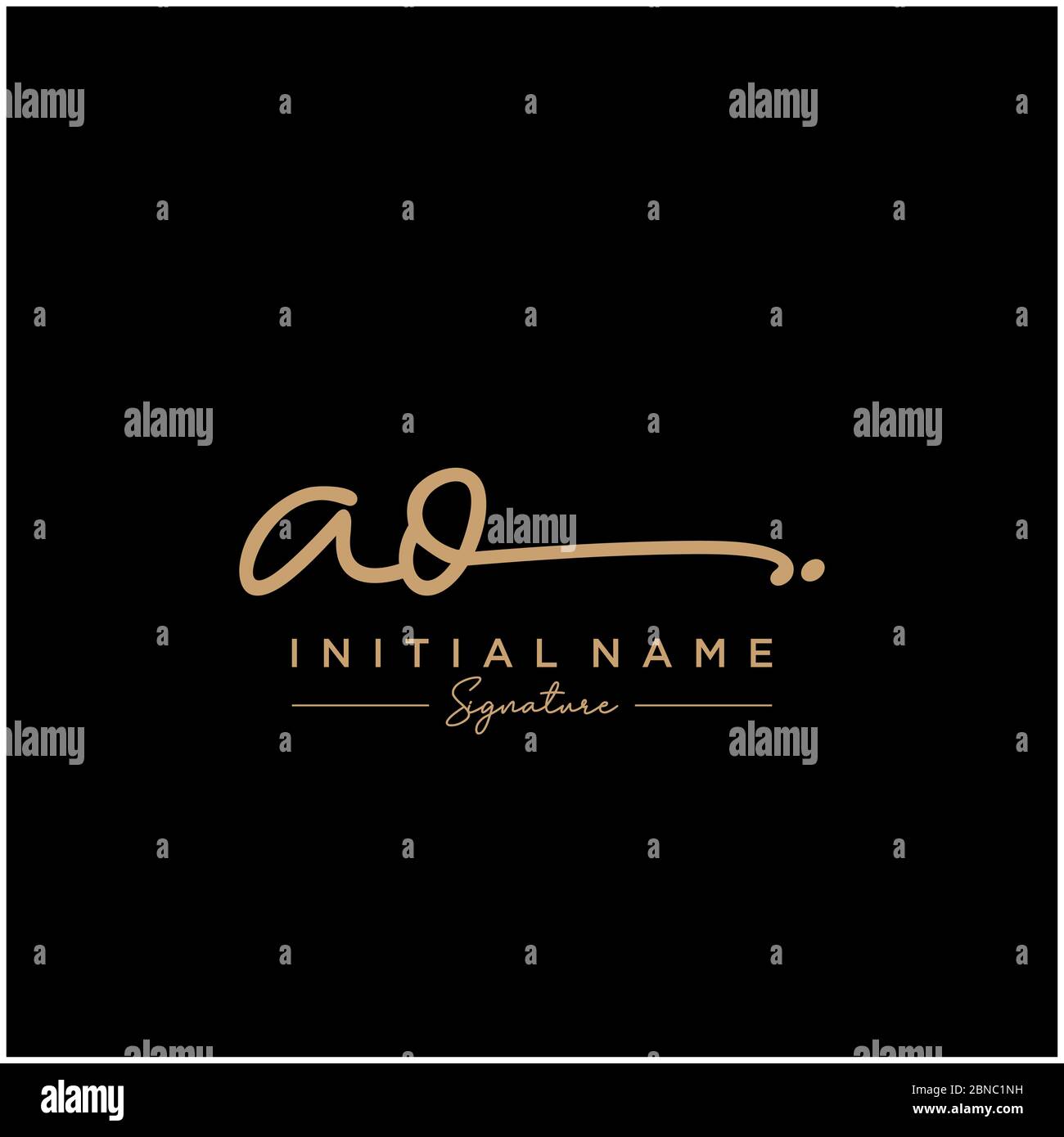 Ao signature Stock Vector Images - Alamy