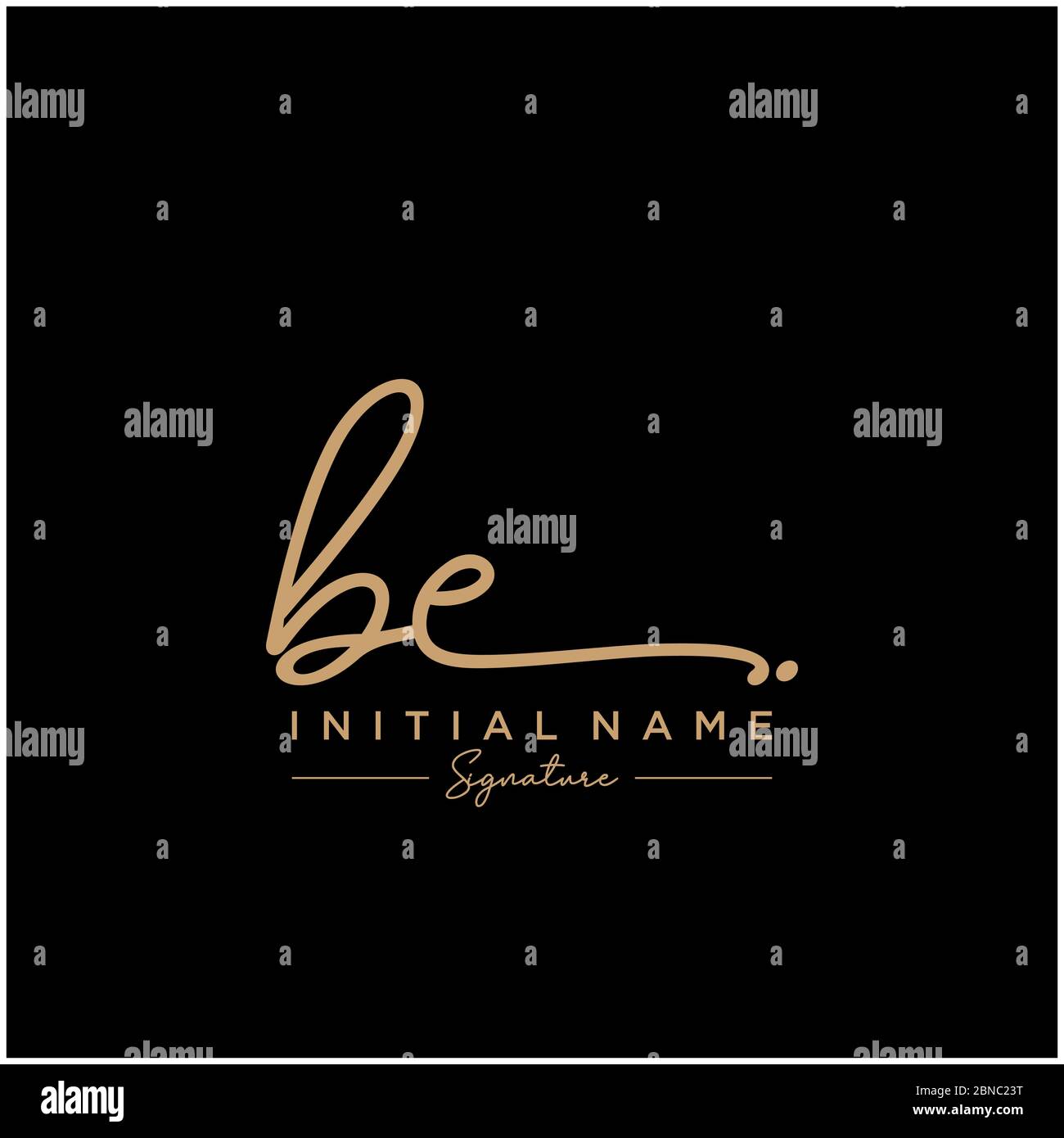 Letter BE Signature Logo Template Vector Stock Vector Image & Art - Alamy