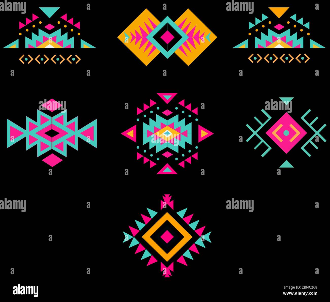 Colorful Aztec Tribal Designs
