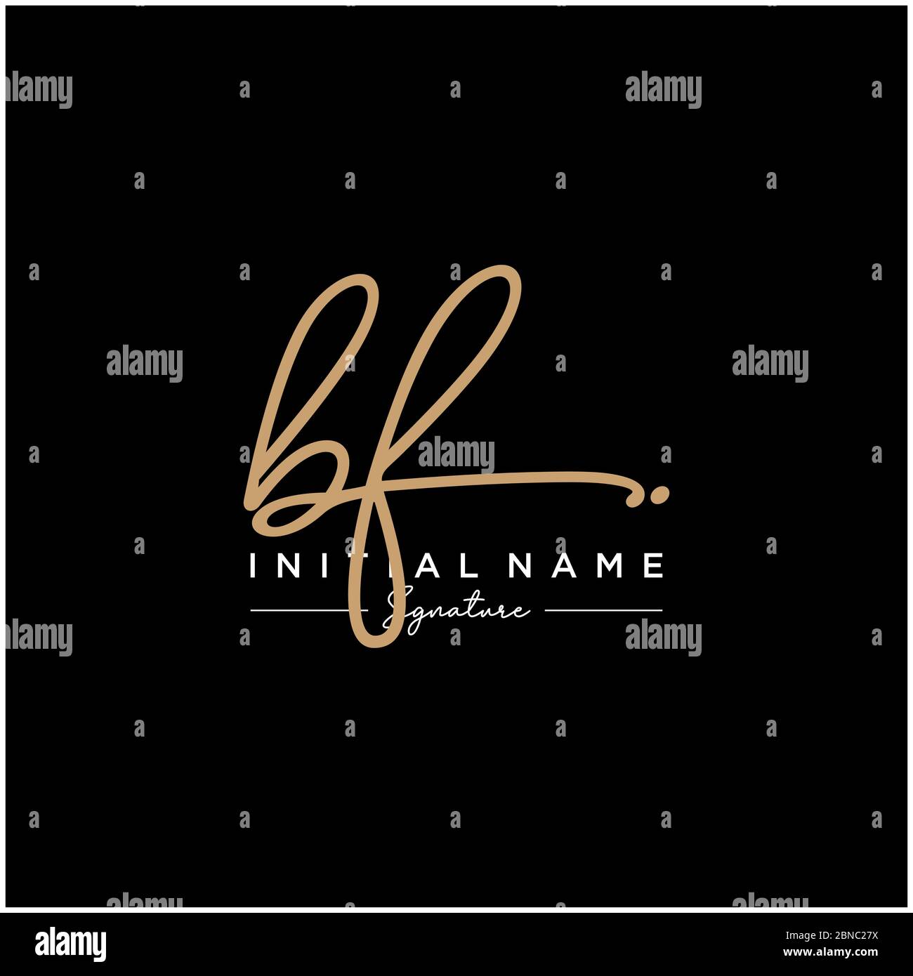 Initial logo bf vector vectors hi-res stock photography and images - Alamy