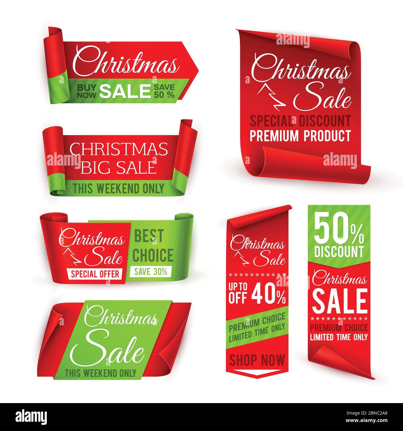 Red christmas label Cut Out Stock Images & Pictures - Alamy