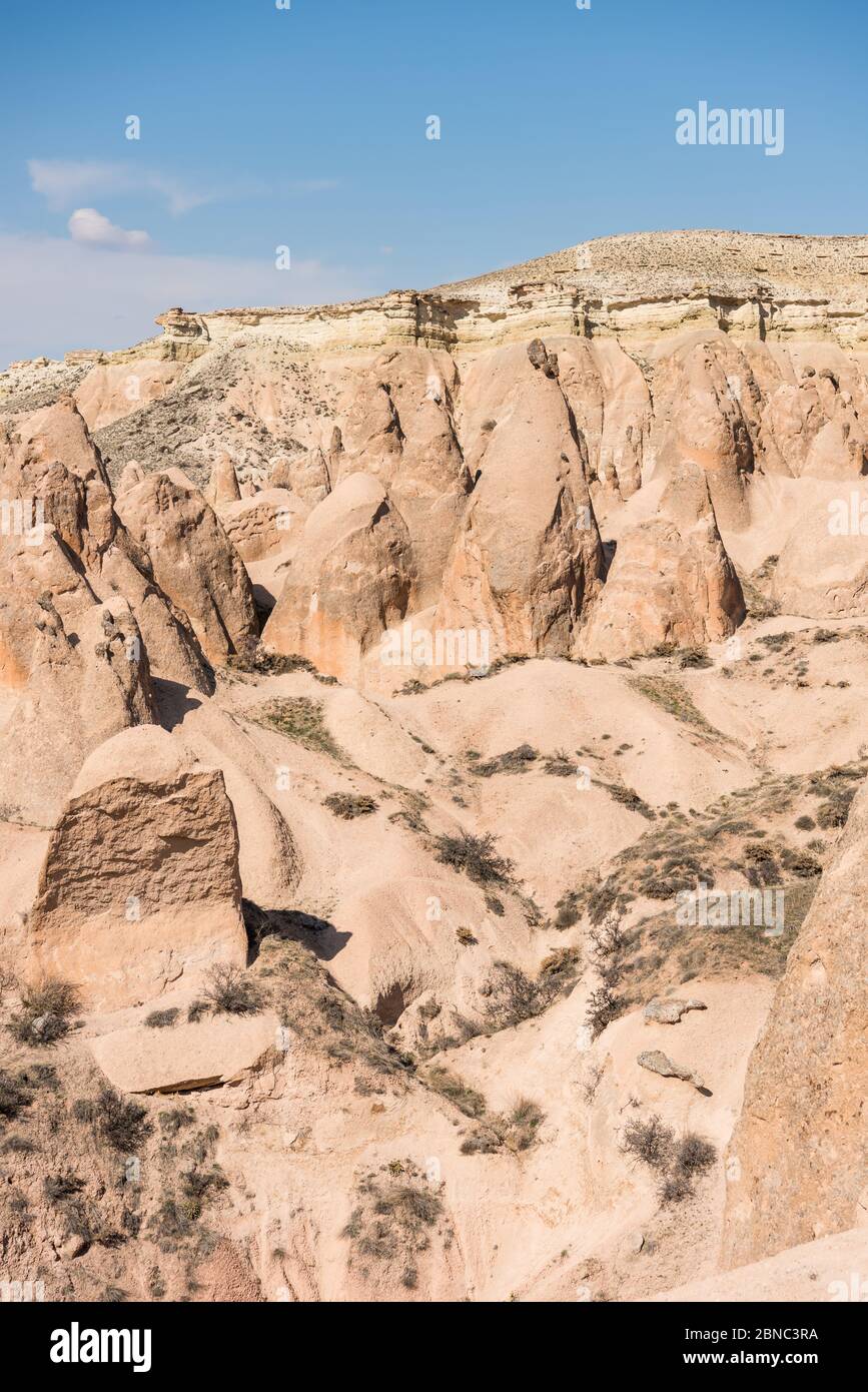 Many different rock formations and small fairy chimneys at Devrent ...