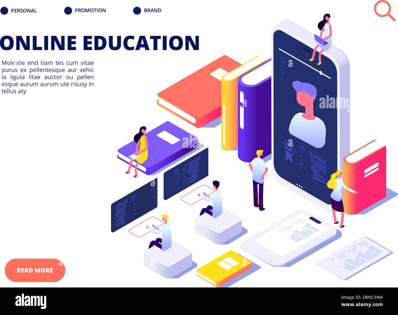 Online education concept. Internet class training and on-line course ...