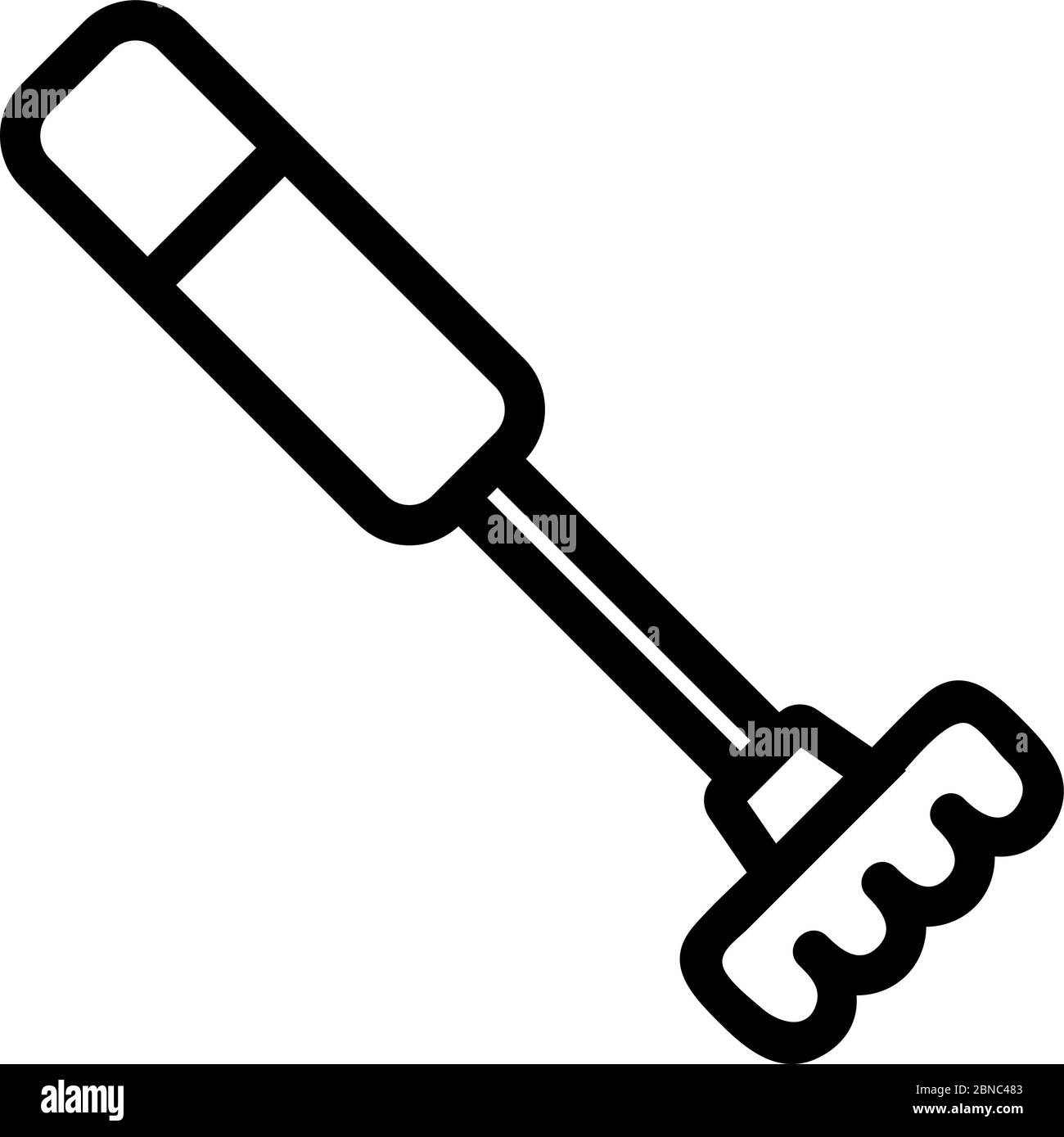 automatic whisk mixer with handle icon vector outline illustration ...