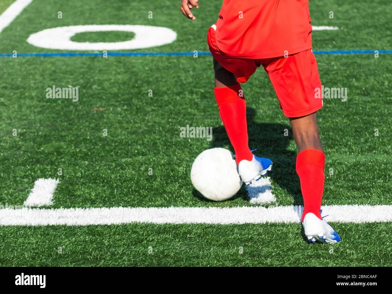 Soccer player control a ball hi-res stock photography and images - Alamy