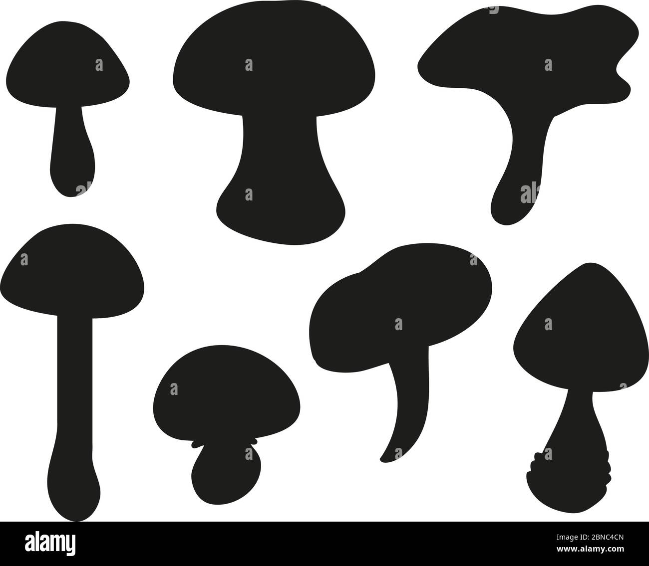 Fungi silhouette Stock Vector Images - Alamy