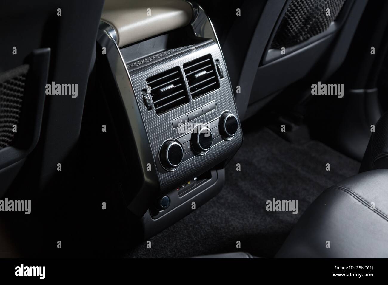Black interior details of a modern luxury car Stock Photo - Alamy