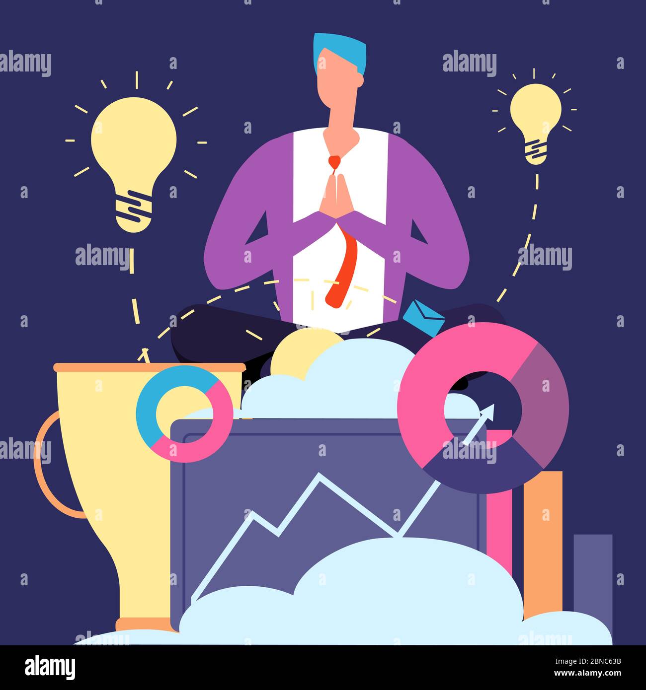 Positive mind illustration Stock Vector Images - Alamy