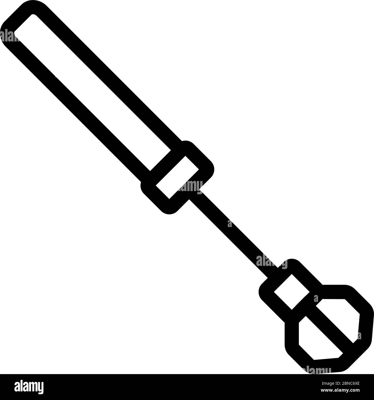 hand whisk with long holder icon vector outline illustration Stock ...