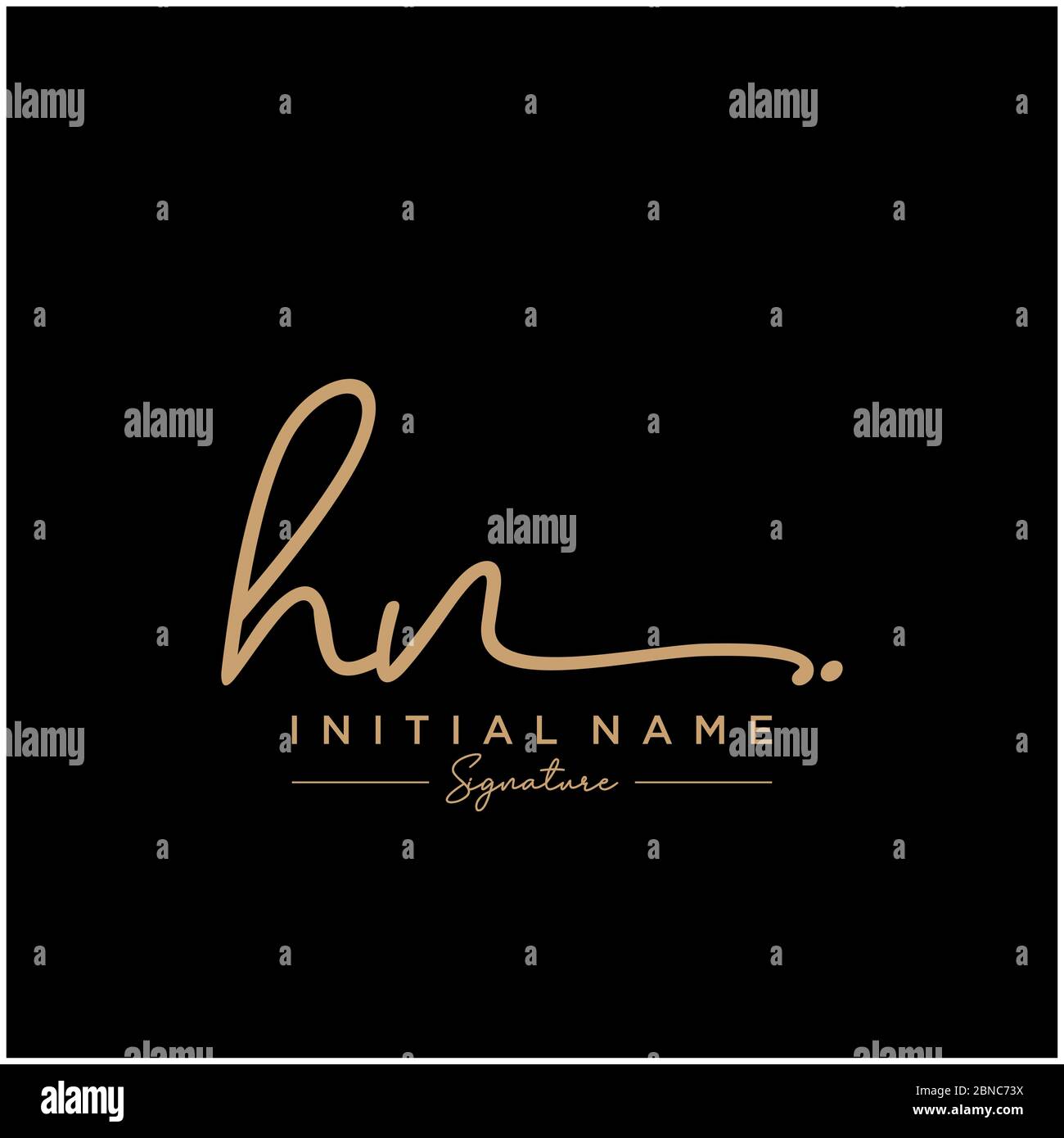 Letter hn logo hi-res stock photography and images - Alamy