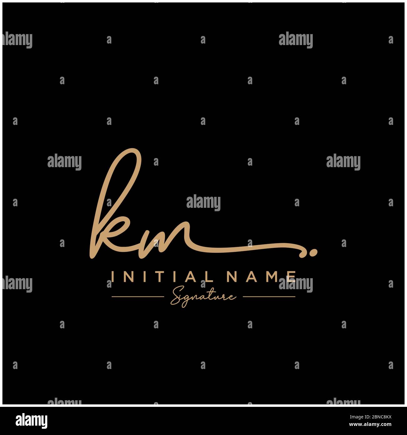 Km signature Stock Vector Images - Alamy
