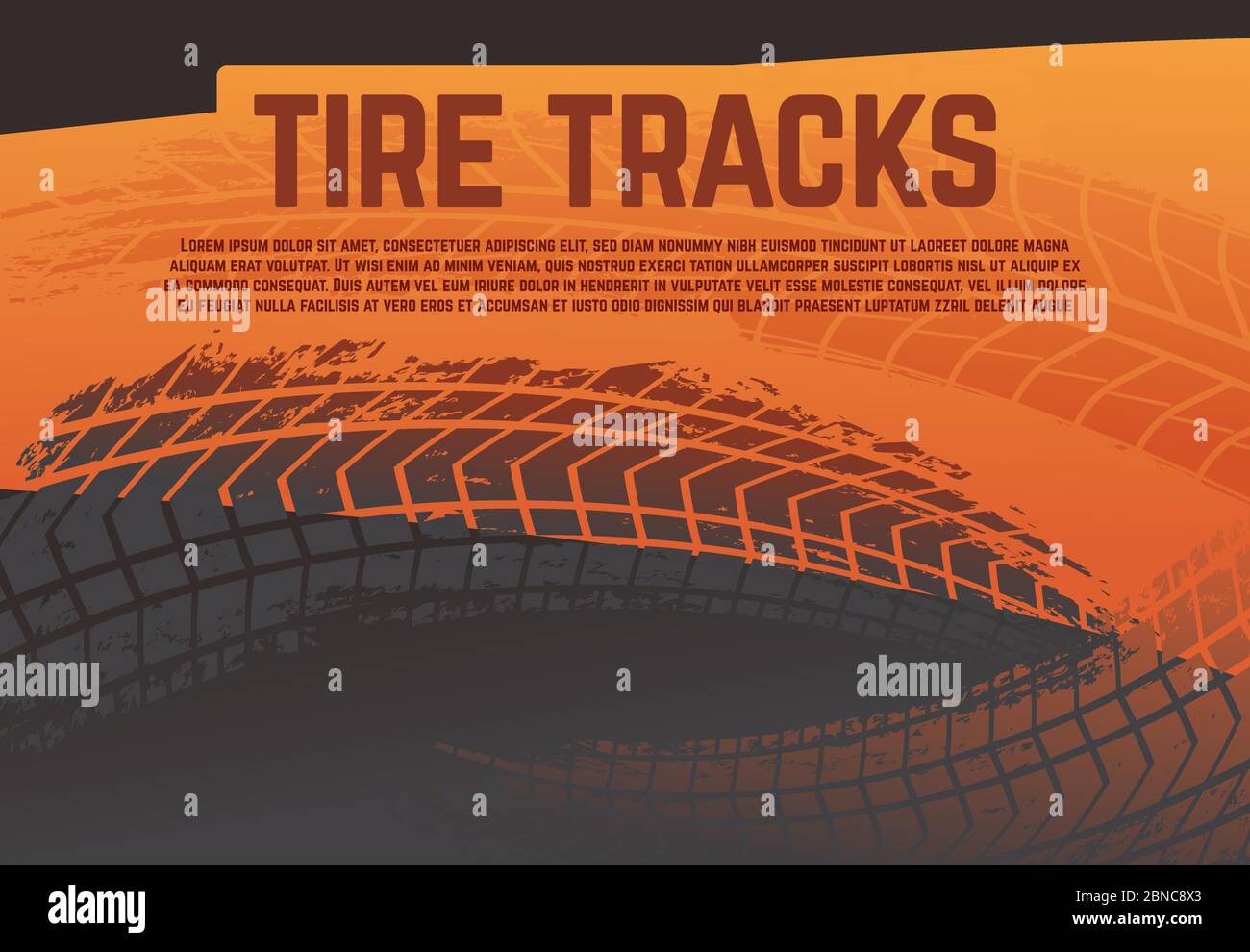 Tire tread tracks background. Grunge racing tire road marks. Abstract ...