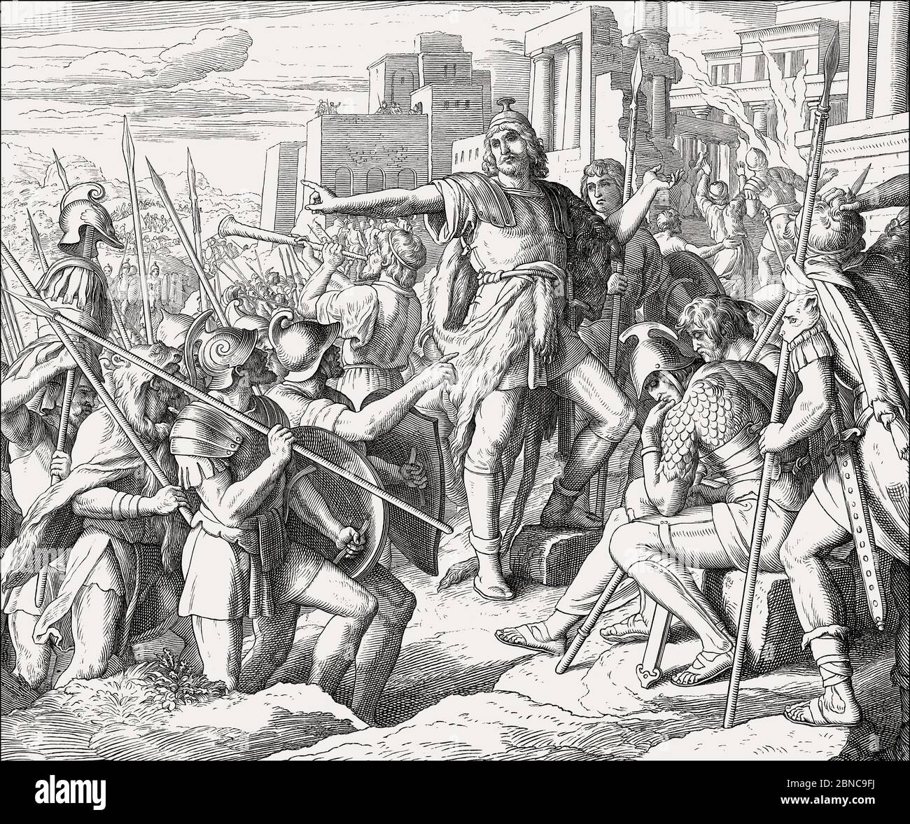 Judas Maccabee, Old Testament, by Julius Schnorr von Carolsfeld Stock ...