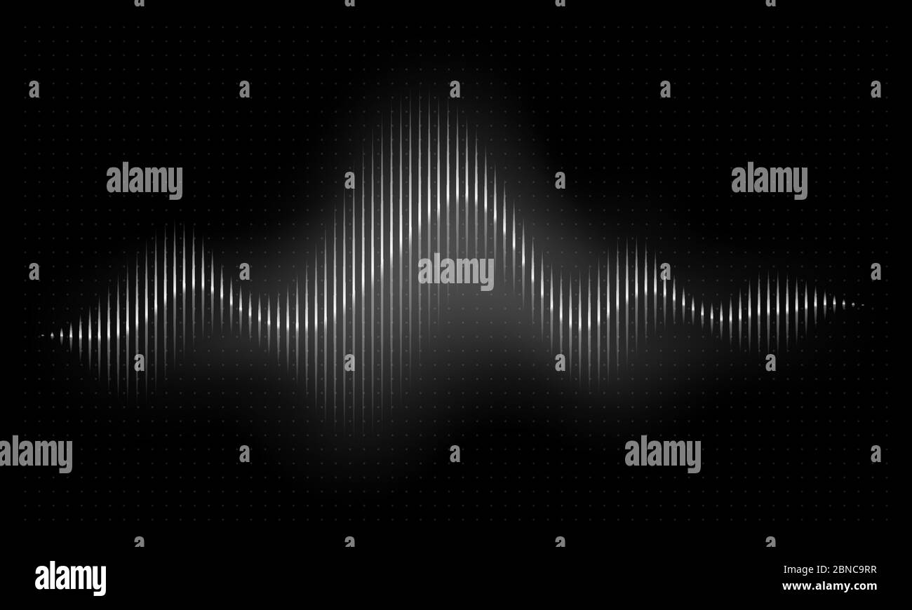Sound wave. Abstract music pulse background. Audio voice rhythm radi ...