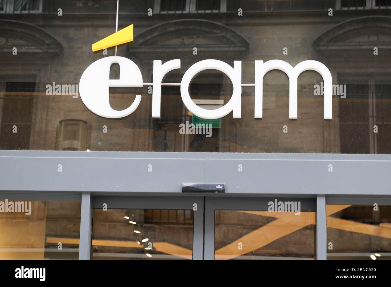 Bordeaux , Aquitaine / France - 05 12 2020 : Eram logo sign store brand ...