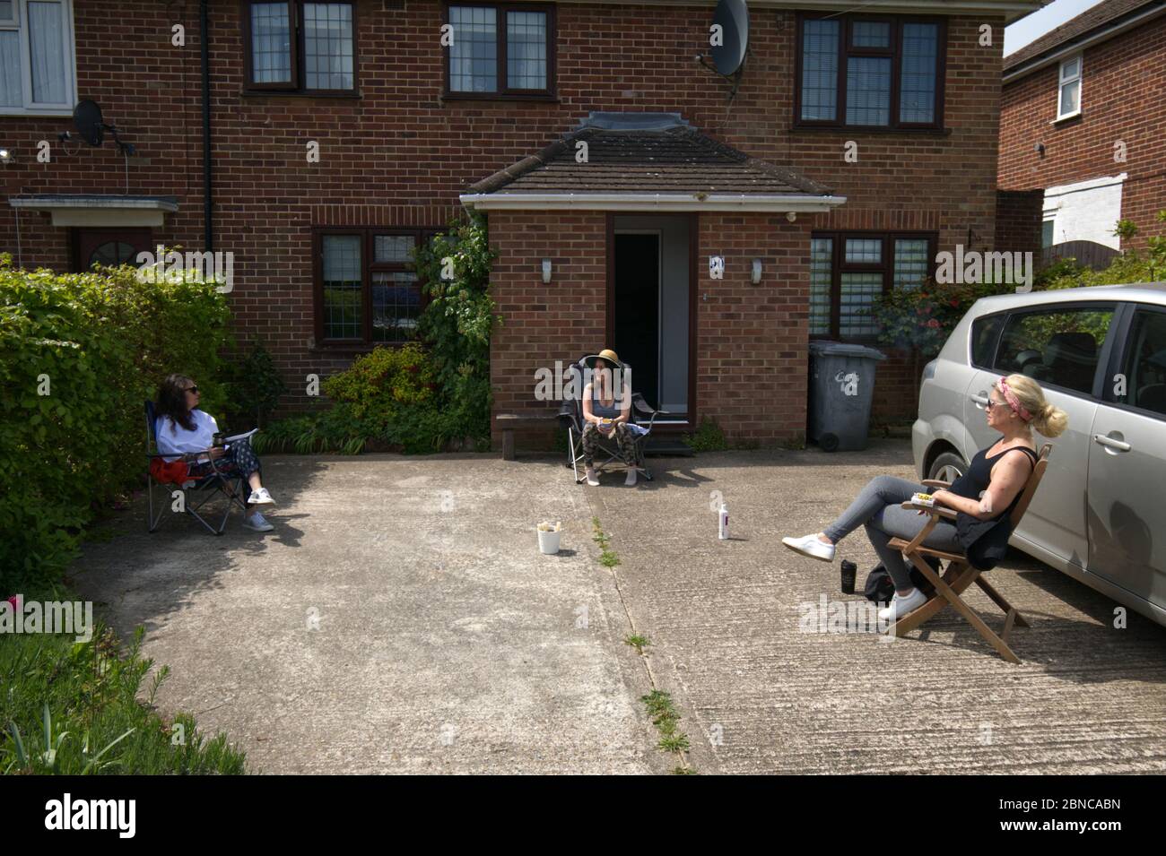 Safe distance 50th birthday party in driveway during Coronavirus ...