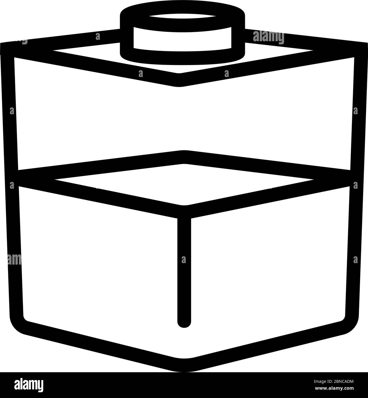 square liquid container icon vector outline illustration Stock Vector ...