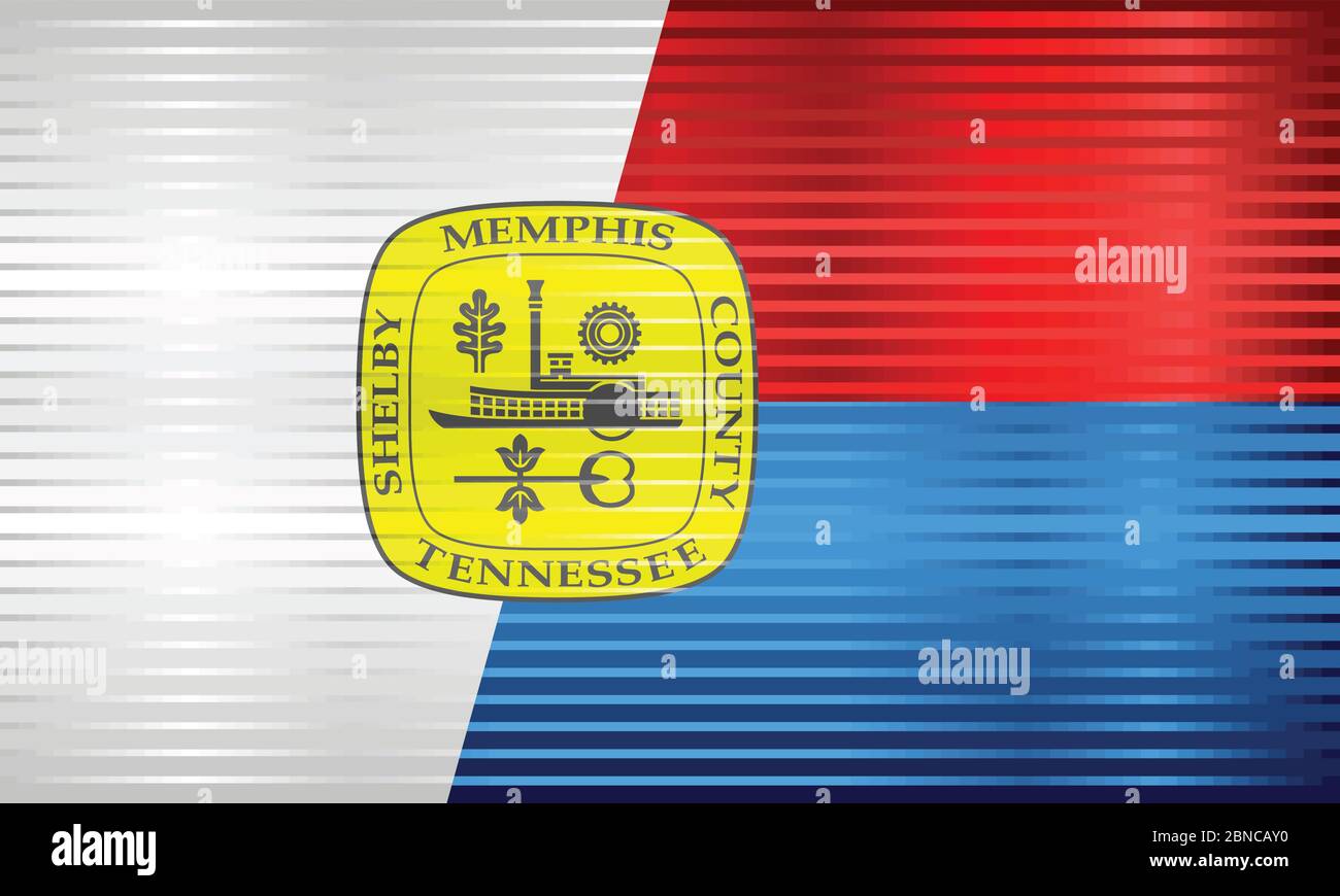 Shiny Grunge flag of the Memphis - Illustration, Three dimensional flag ...