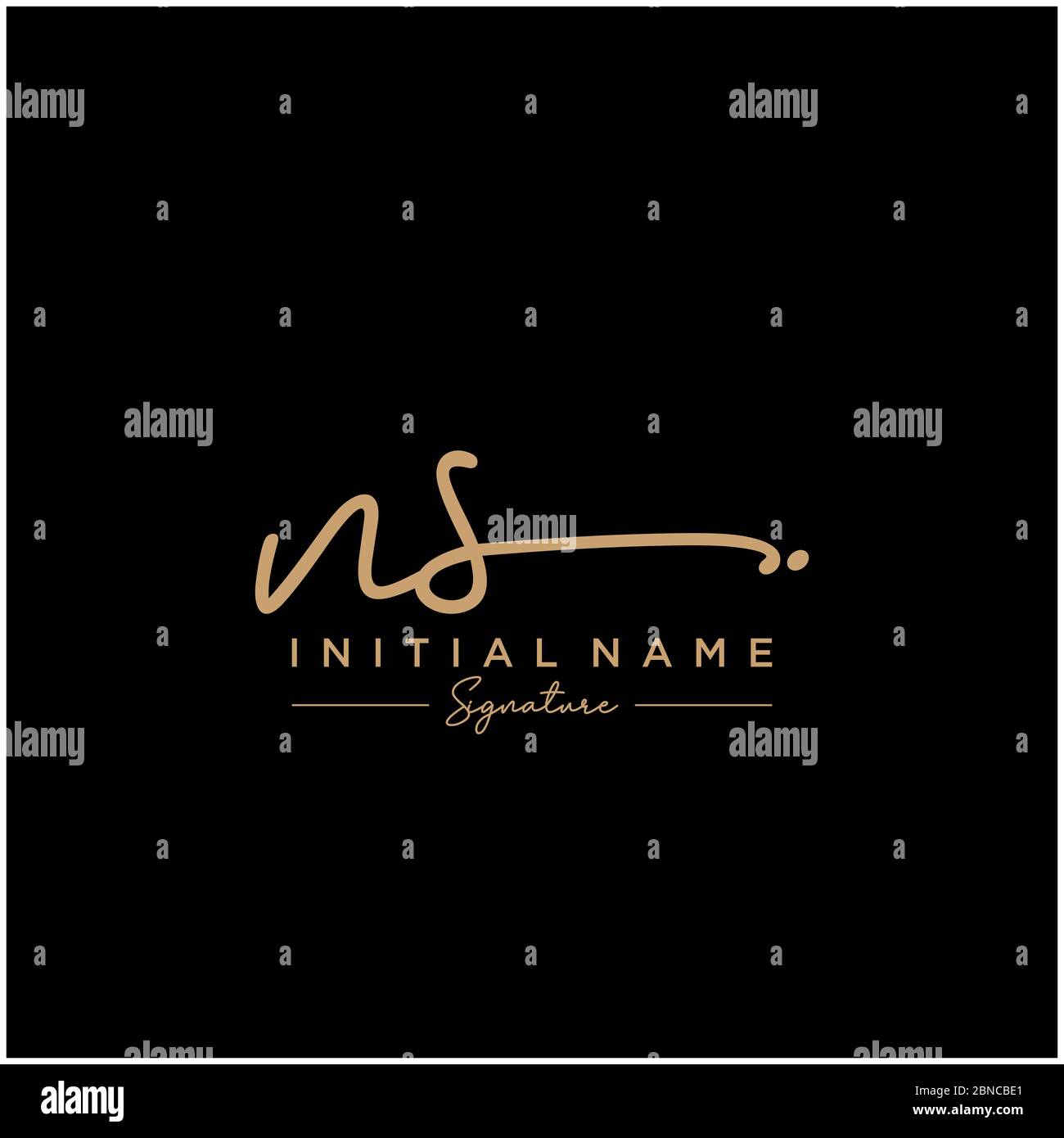 Letter NS Signature Logo Template Vector Stock Vector Image & Art - Alamy
