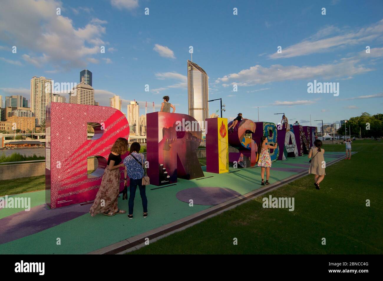 Brisbane, QLD, Australia - 29th February 2020 : Tourist in front of the ...