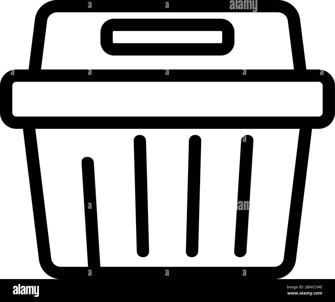 rectangular food container icon vector outline illustration Stock ...