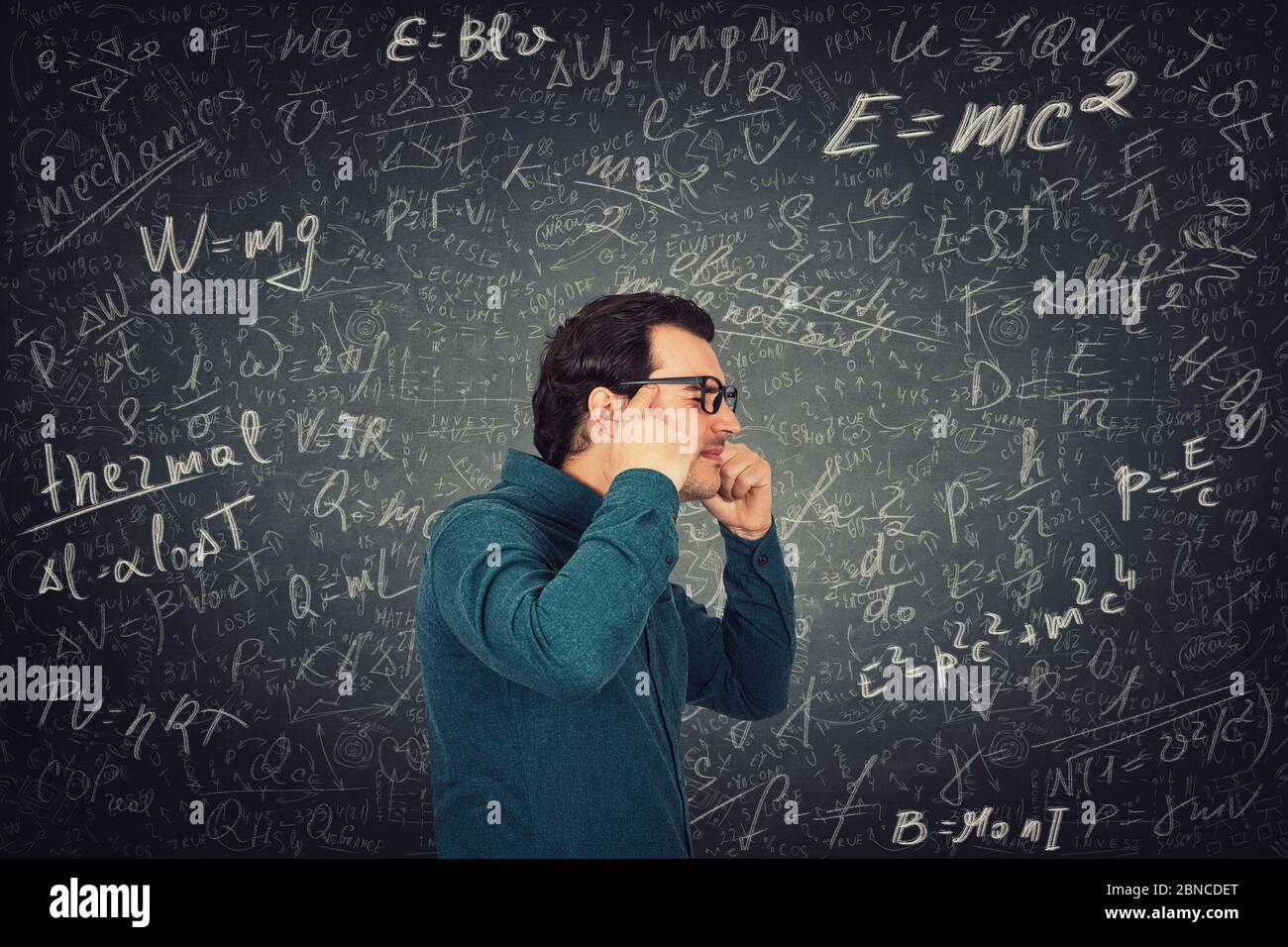 Student guy exhausted of constant learning feels headache, can't focus ...