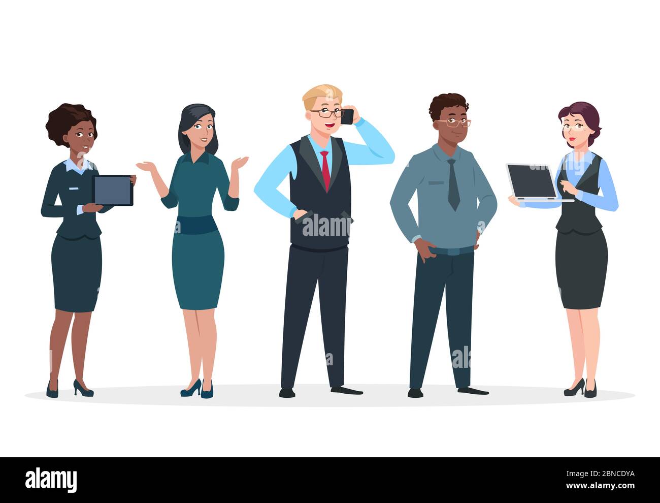 Business people. Office team cartoon characters. Group of business men ...