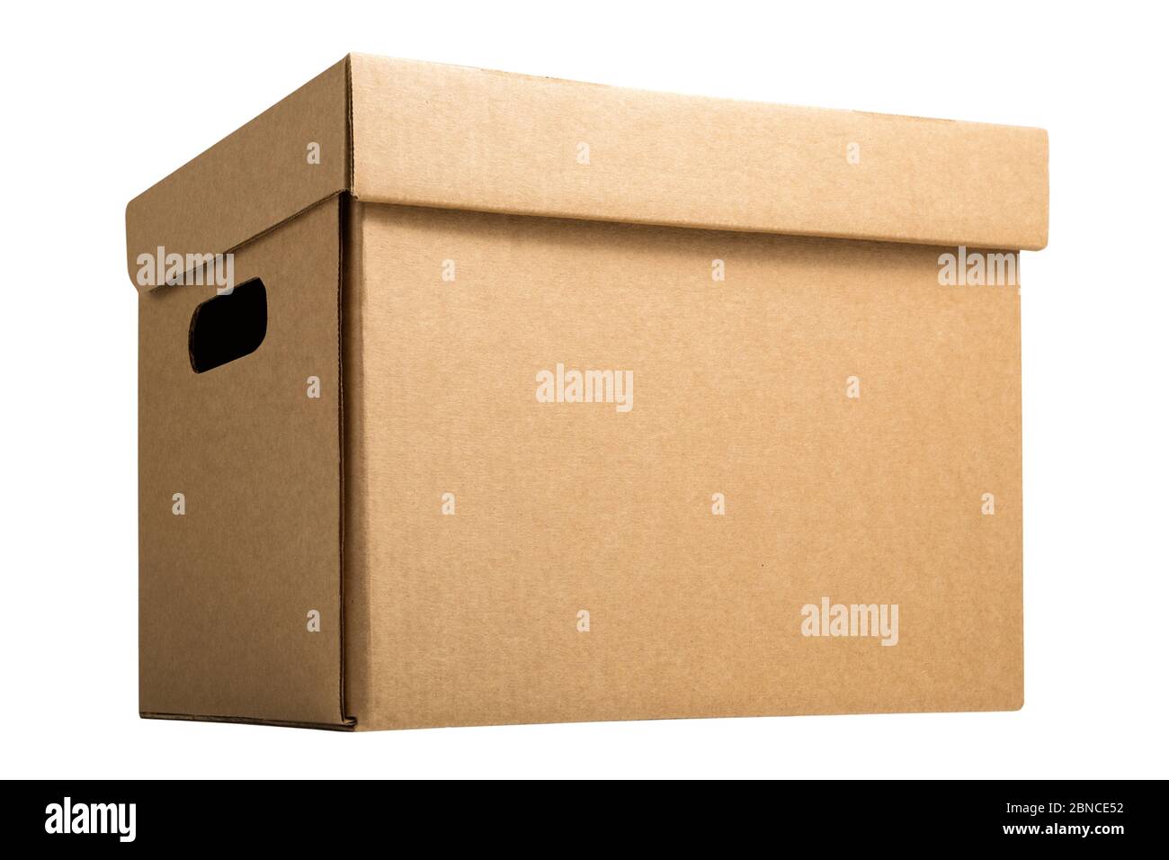 Cardboard archive storage box isolated on white background Stock Photo ...