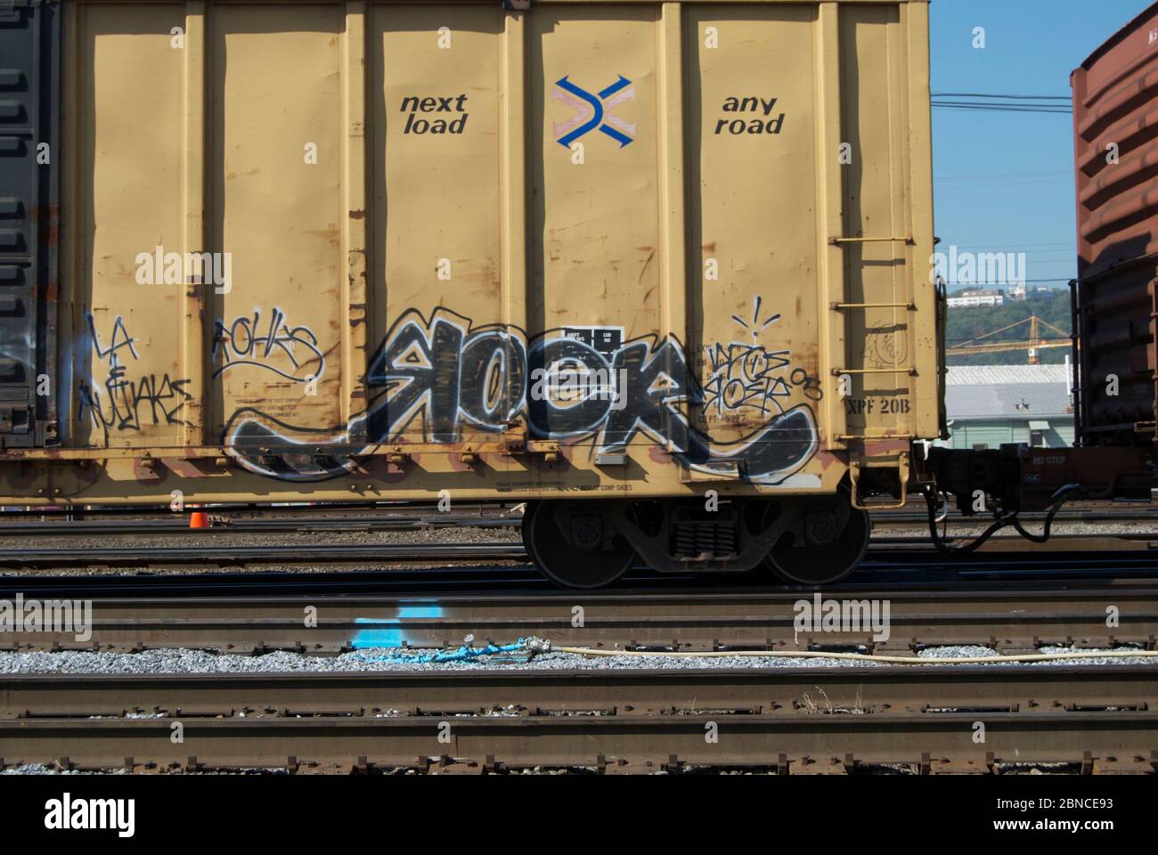 Railyard boxcar hi-res stock photography and images - Alamy