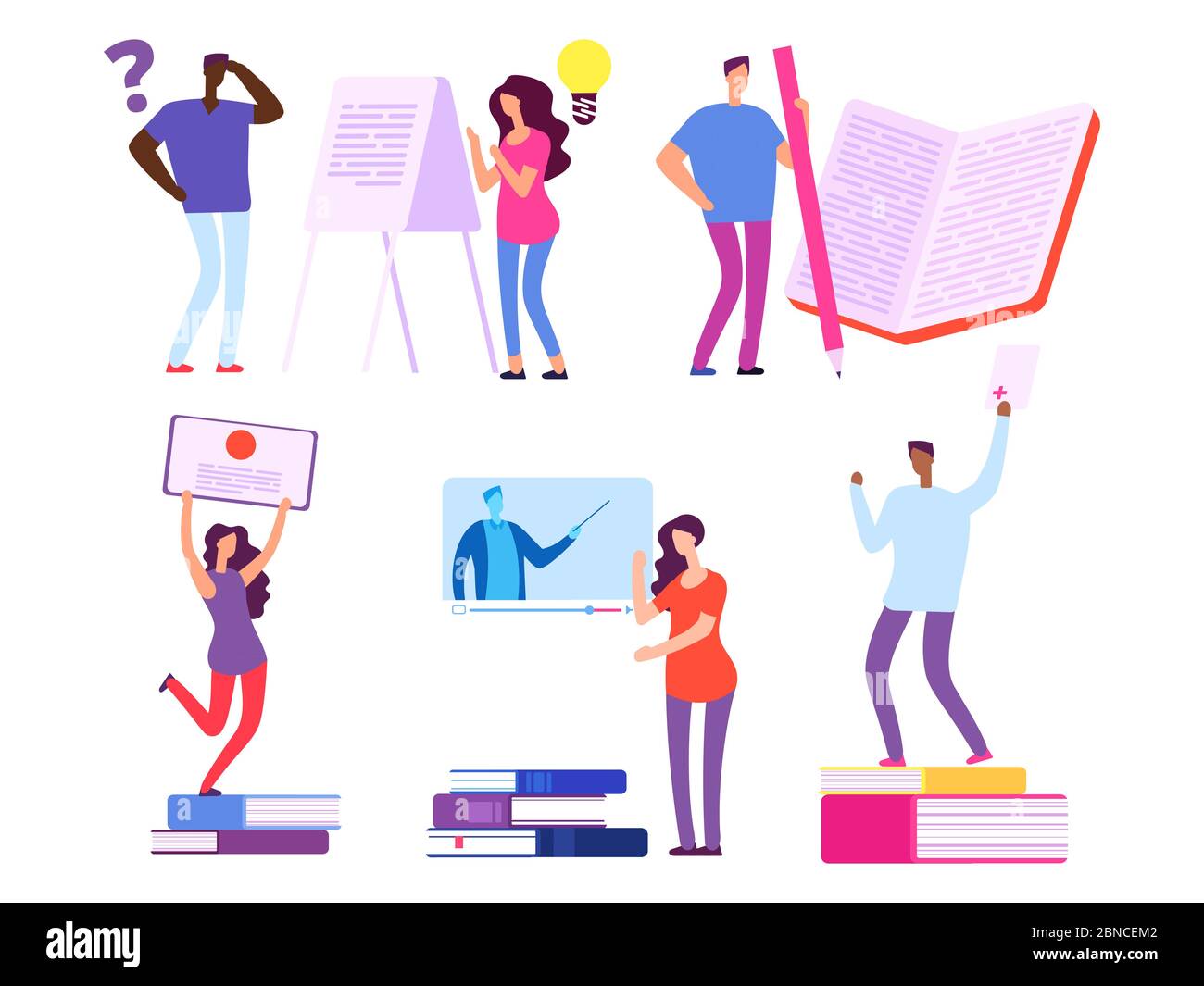 International people, students get education from books and online ...