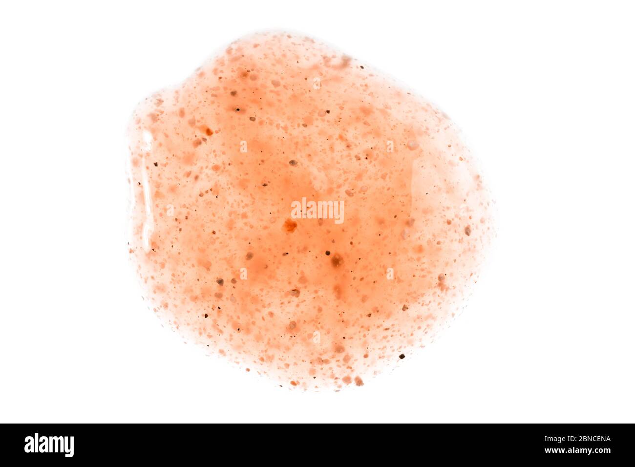 Peach peeling texture. Body and face cosmetic swipe. Scrub sample ...