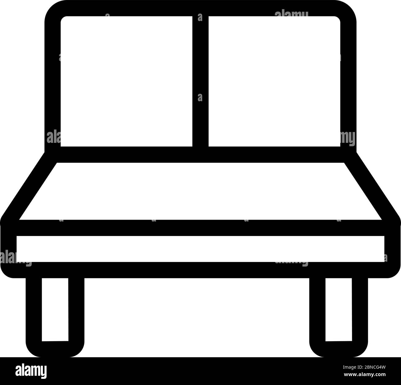 lounge sofa icon vector outline illustration Stock Vector Image & Art ...