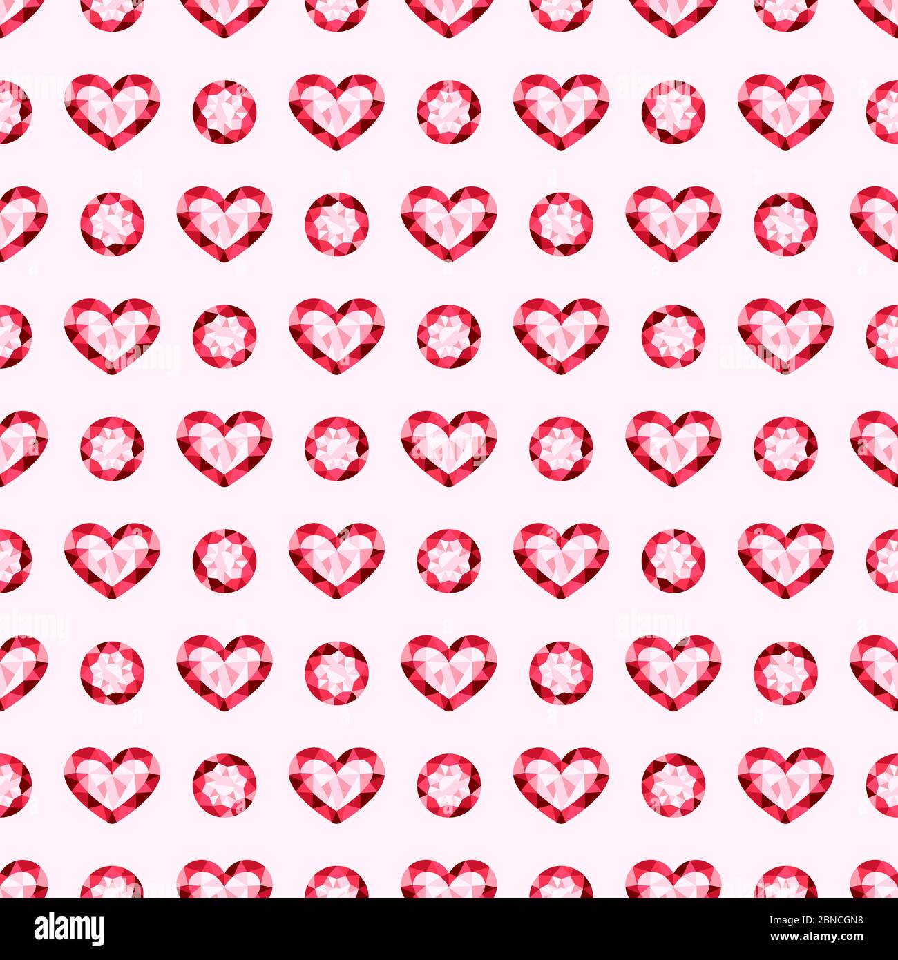 Pink gemstones jewels vector seamless pattern background for wallpaper ...