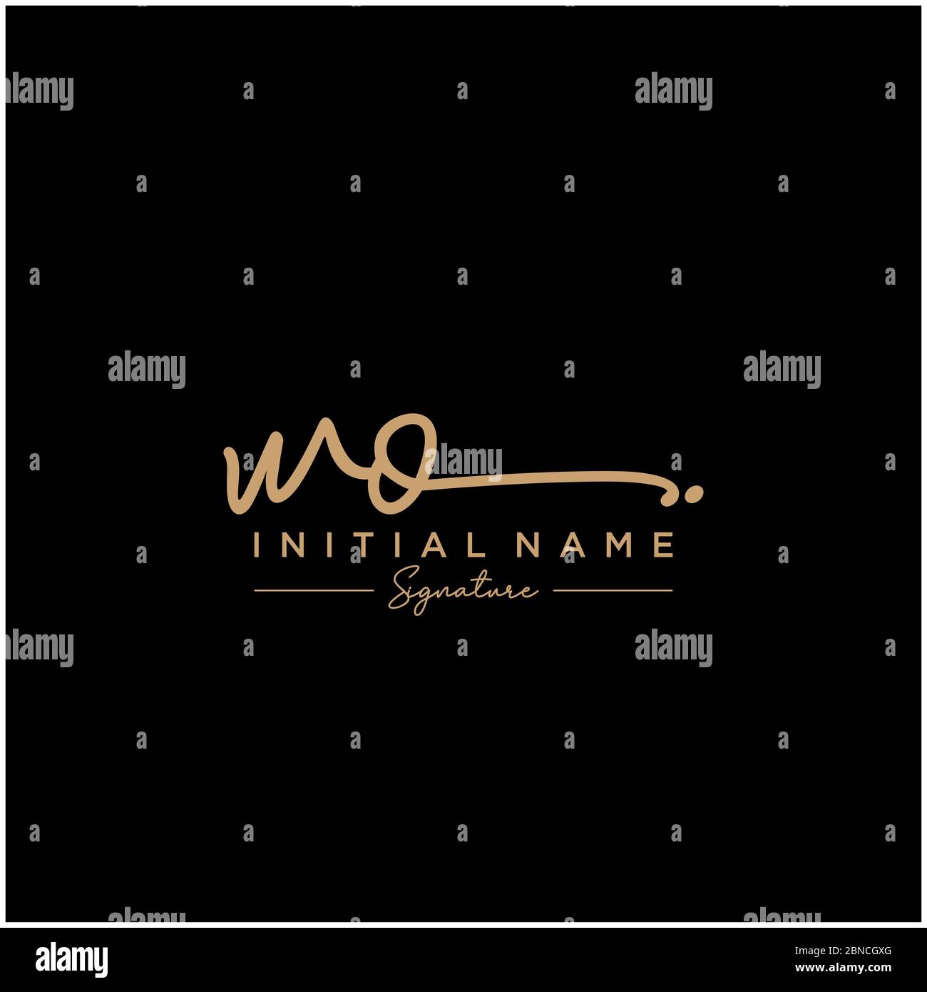 Wo template Stock Vector Images - Alamy