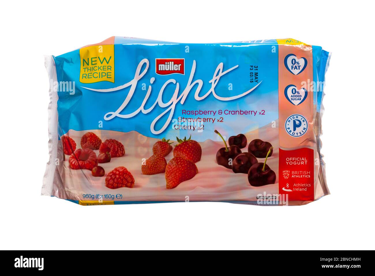 Official yogurt for british athletics athletics ireland hi-res stock ...