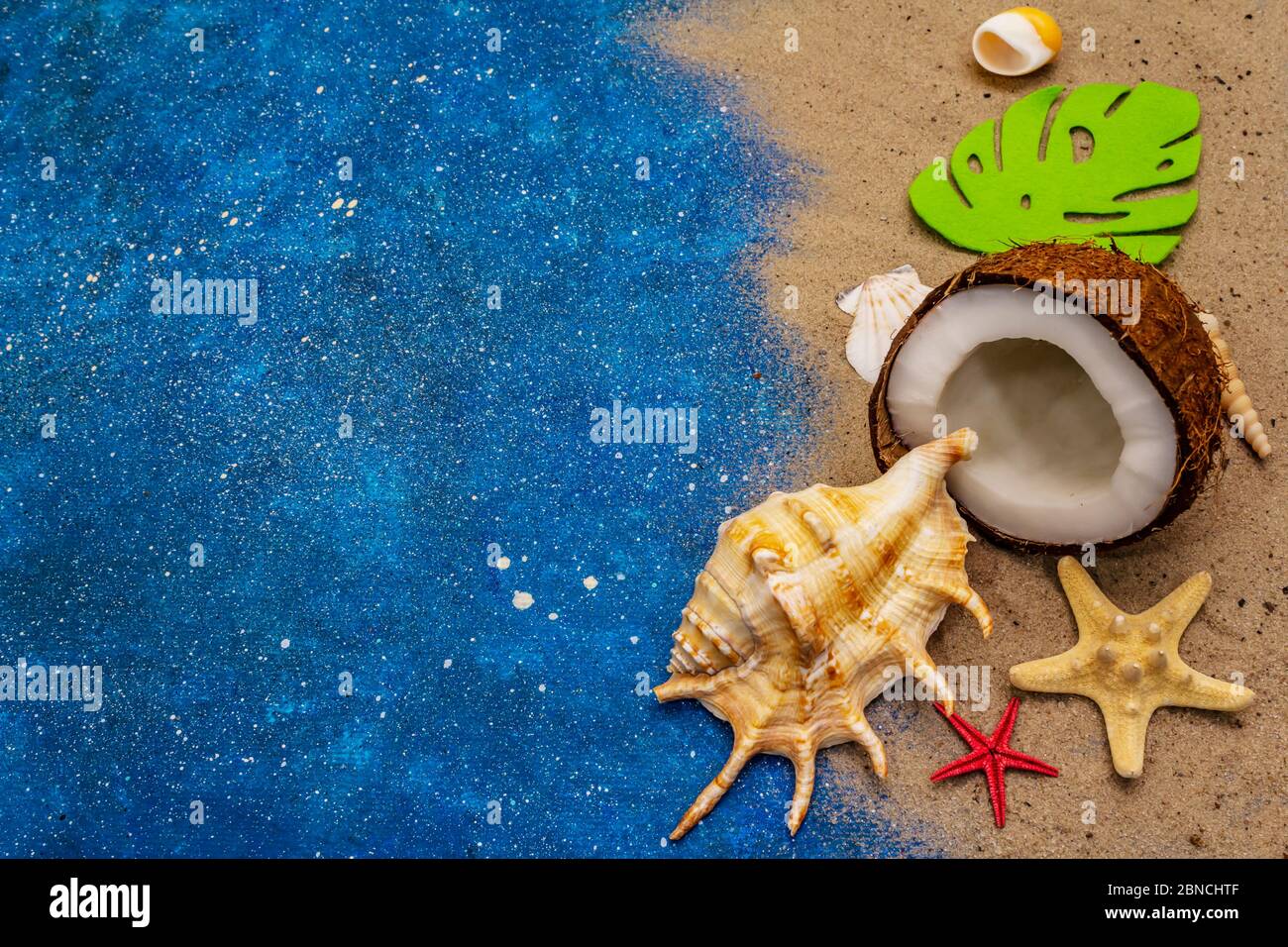 Seashells summer background. Lots of different seashells piled together ...