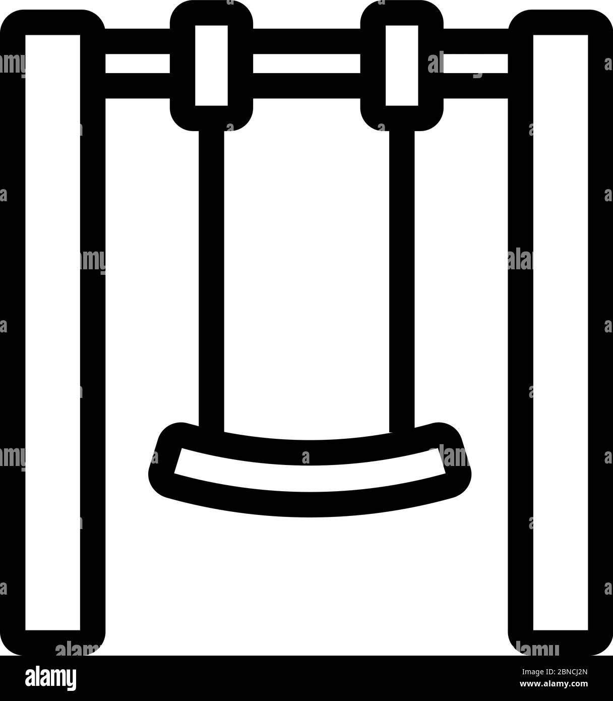 wooden swing icon vector outline illustration Stock Vector Image & Art ...