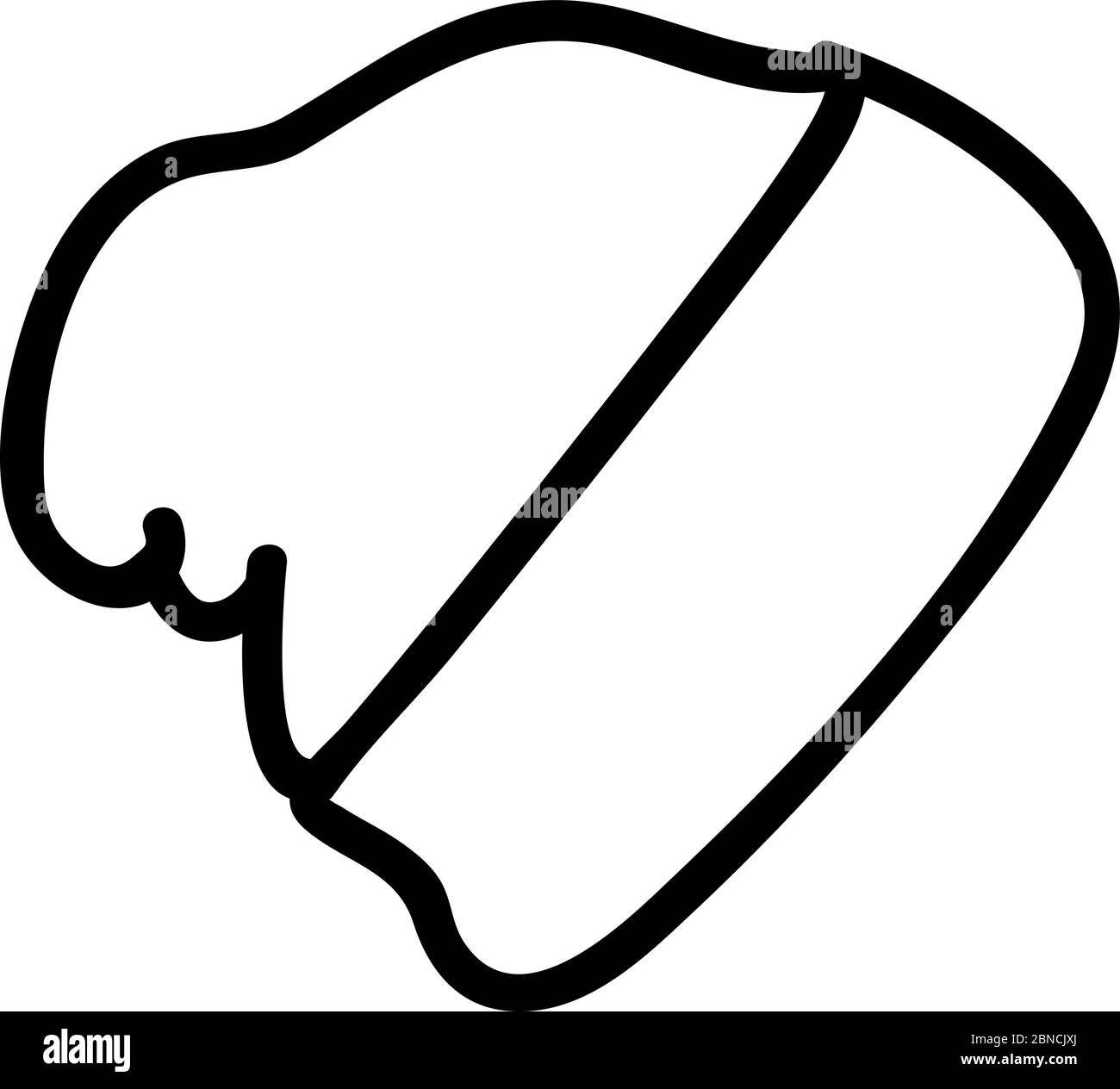 hat in shape ofsock with lapel icon vector outline illustration Stock ...