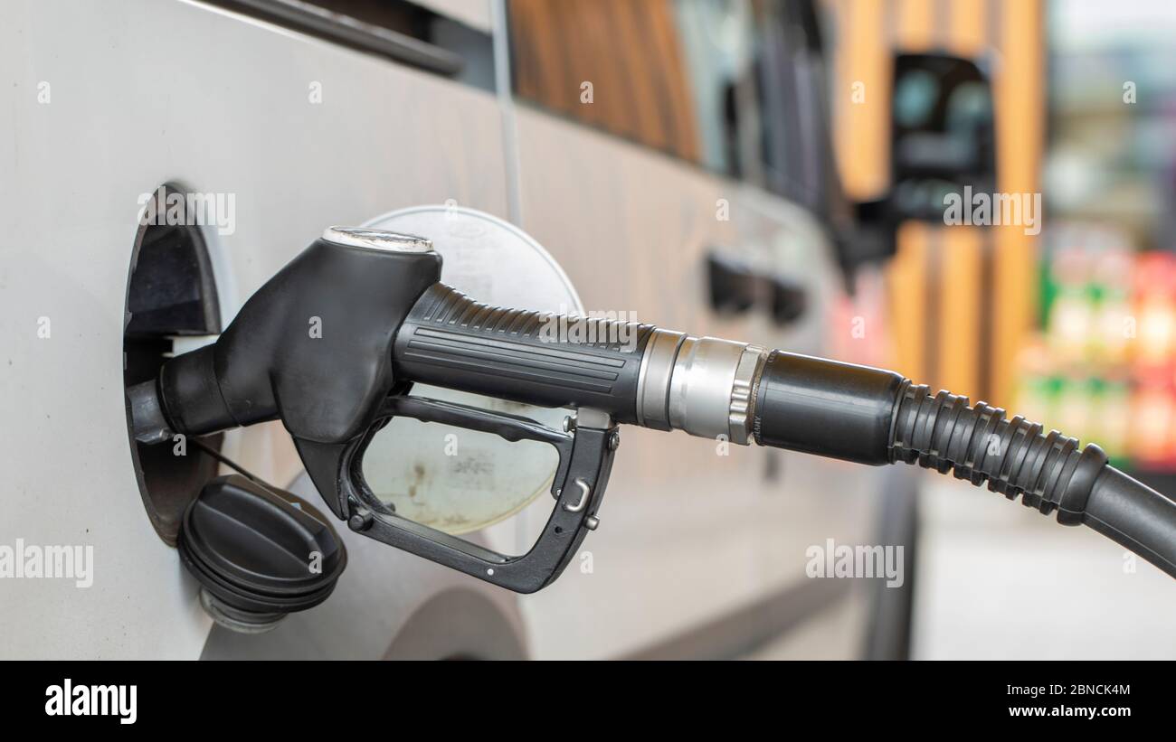 Refueling the car at the gas station Stock Photo - Alamy