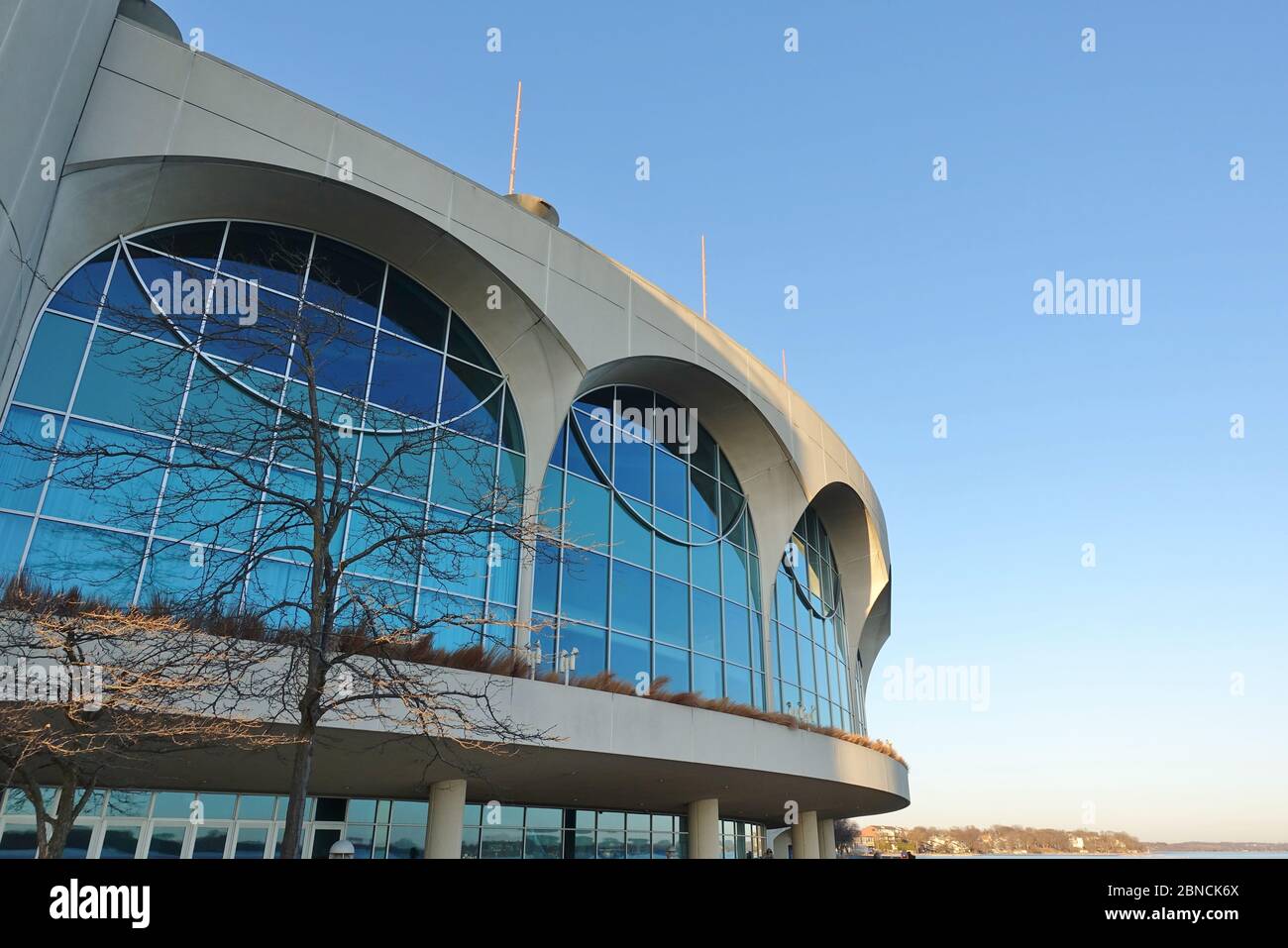 MADISON, WI -22 DEC 2019- View of the Monona Terrace (Community and ...
