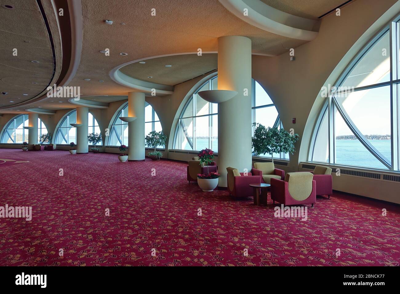 MADISON, WI -22 DEC 2019- View of the Monona Terrace (Community and ...