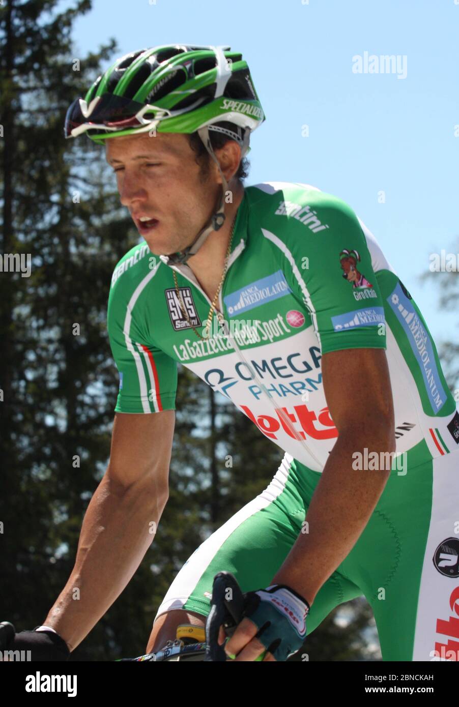 Matthew Lloyd of Omega Pharma-Lotto During Tour d'Italie San Vigilio di ...