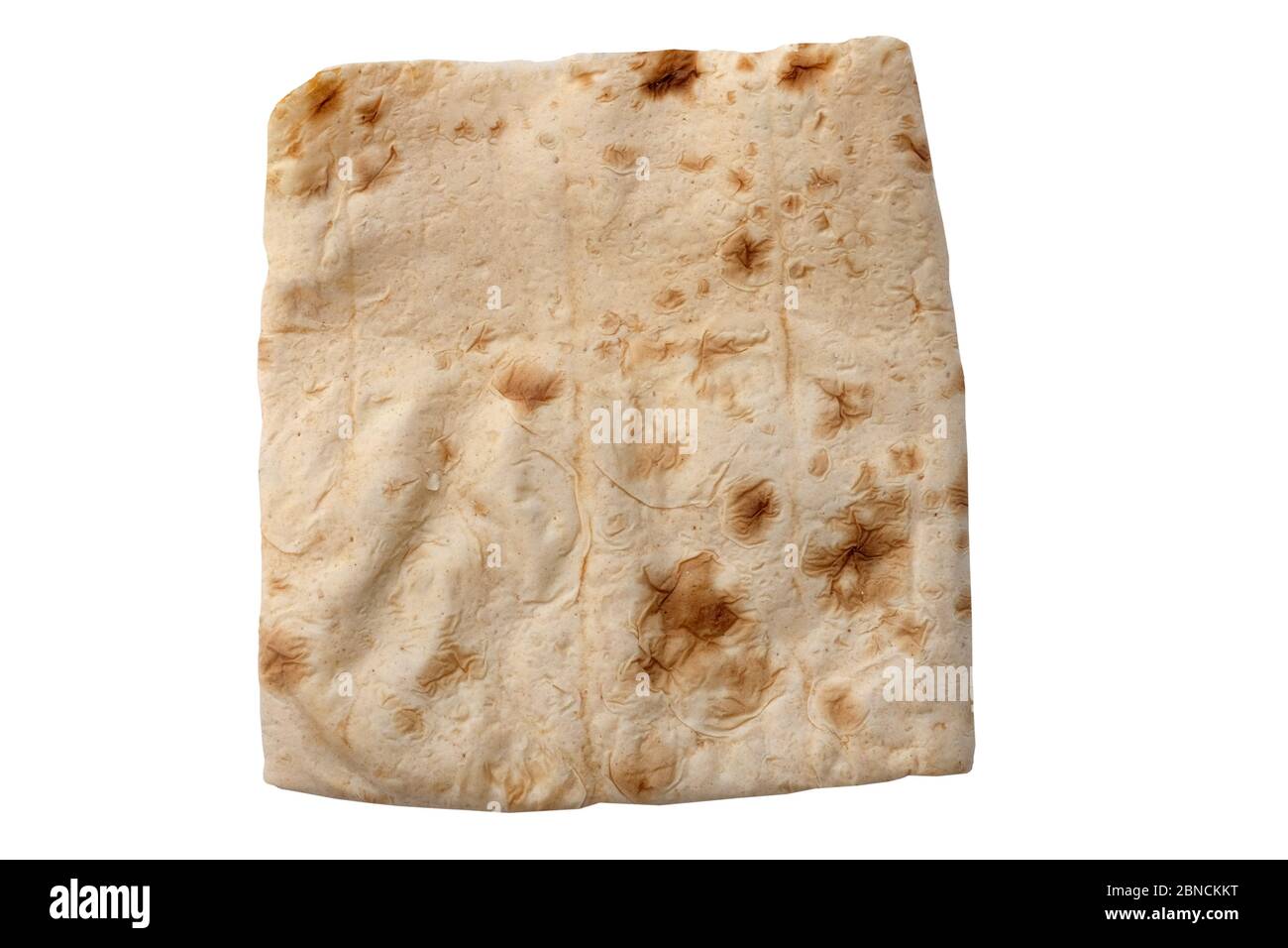 Thin pita bread on a white background isolate. Armenian pita bread ...