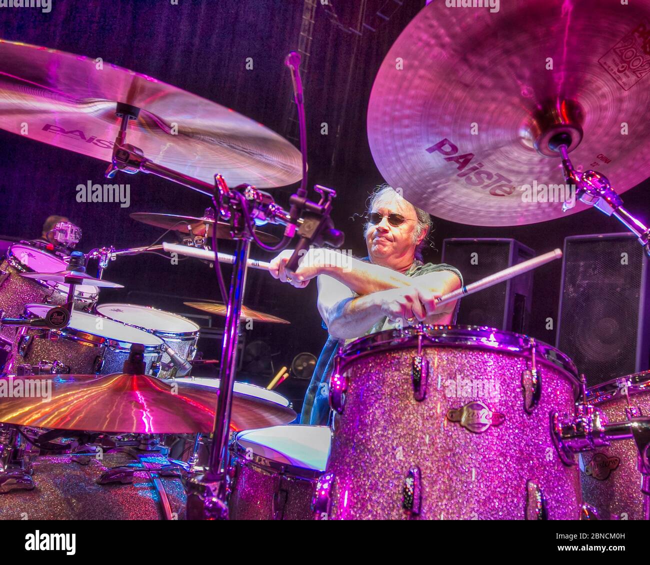Drummer Ian Paice performs in concert with Deep Purple at the Hard Rock ...